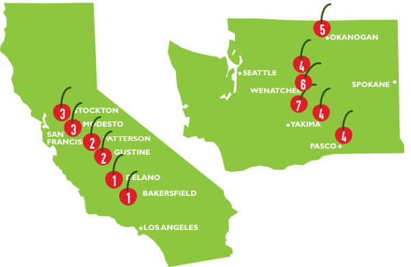 Map Of Where Cherries Grow In The World